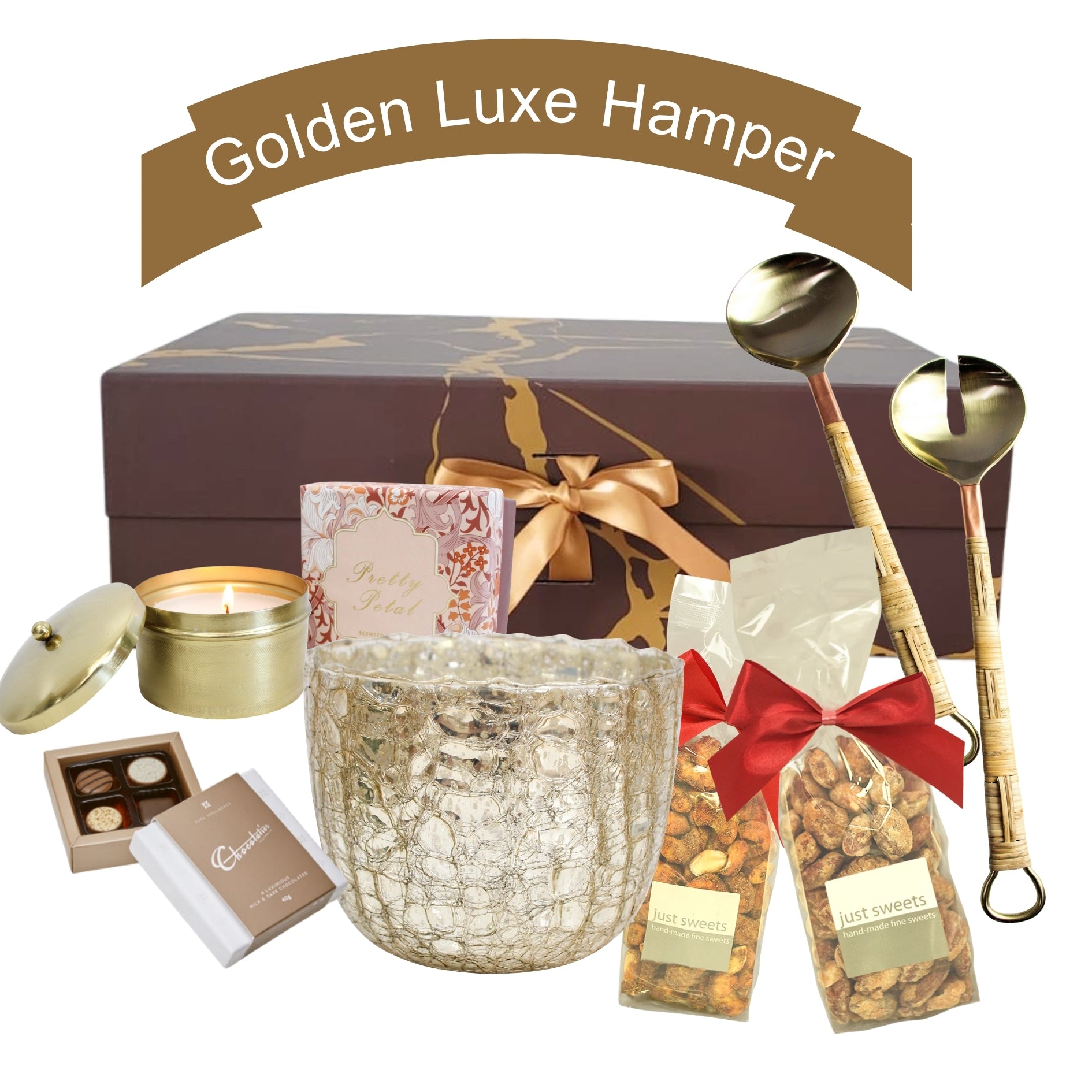 Golden Luxe Hamper – Elegant Festive Diwali Gift Hamper | Meen Tribe